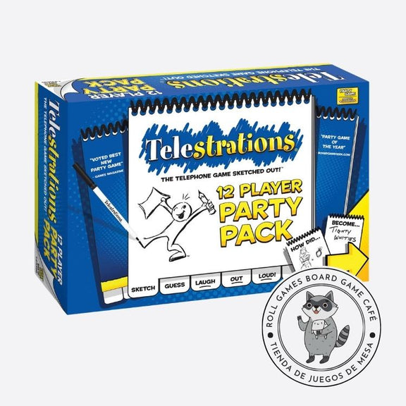 Telestrations 12 Player Party Pack Juego de Mesa Roll Games